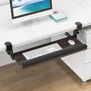 junniu keyboard tray keyboard tray under desk sliding keyboard platform ergonomic under table drawer with mount clamp on pull-out tray for keyboard and mouse (color : b, size : 55x24cm)