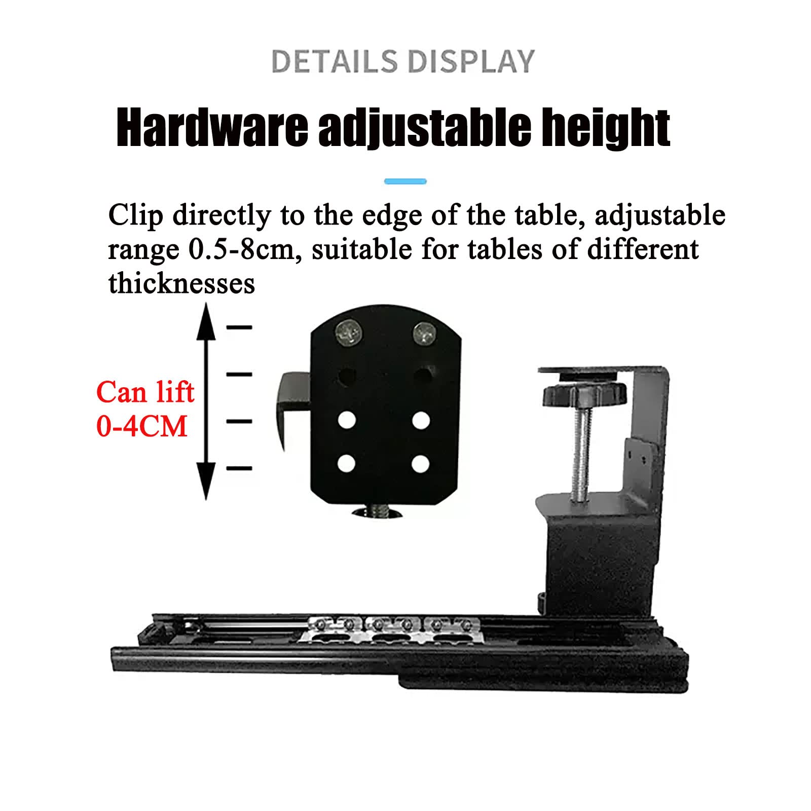 Keyboard Tray Under Desk, Pull Out Keyboard Tray with C Clamp, Computer Drawer for Typing, Ergonomic Desk Computer Keyboard Stand, Perfect for Home or Office