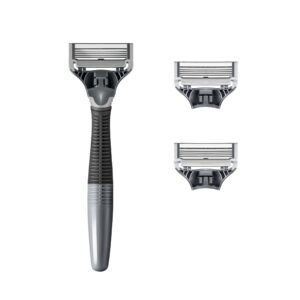 harry's shaving razors for men includes 3 razor blade refills (charcoal)