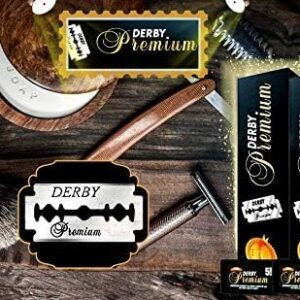 Derby Premium Double Edge Razor Blades, 100 Count