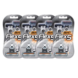 bic flex 5 men's disposable razor, 8-count