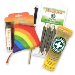 meowijuana | get higher bundle | get higher kite, king size catnip joints, and whisker tickler | promotes play and cat health | includes organic catnip | feline and cat lover approved