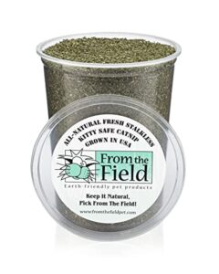 from the field 6-ounce catnip kitty safe stalkless tub