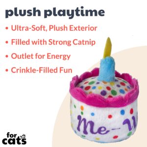 Huxley & Kent Cat Toy | Mewow Cake | Birthday Strong Catnip Filled Cat Toy | Soft Plush Kitty Toy with Catnip and Crinkle | Kittybelles