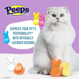 Peeps for Pets Peeps Bunnies Plush Catnip Cat Toys in Orange and Yellow, 4"- 2 Count | Small Cat Toy Set with 2 Cat Toys | Catnip Cat Toys Plush Cat Toys from Peeps Marshmallow Candy Brand (FF20244)