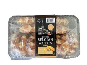 le chic patissier 12 petite belgian waffles individaully wrapped, all natural non gmo, made in gelgium,2 ounce (pack of 12)