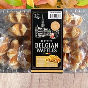 Le Chic Patissier 12 Petite Belgian Waffles Individaully Wrapped, All Natural Non GMO, Made in Gelgium,2 Ounce (Pack of 12)