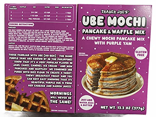 Trader Joe's Ube Mochi Pancake & Waffle Mix, 13.3 oz (Pack of 2)