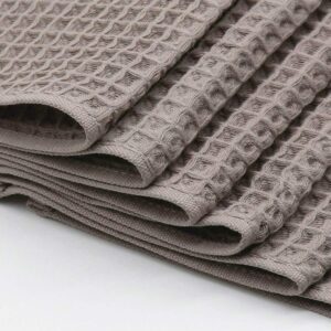 GQZLUCK 100% Natural Cotton Dish Towels Classic Waffle Weave Dish Cloths, Soft Ultra Absorbent Bath Hand FaceTowel, Fast Drying Lightweight Washcloth, Set of 6 (Dark Grey)