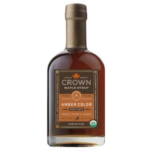 crown maple amber color, rich taste organic maple syrup, 12.7 fl oz, flavor marinades, cocktails, pancakes, squash & bacon