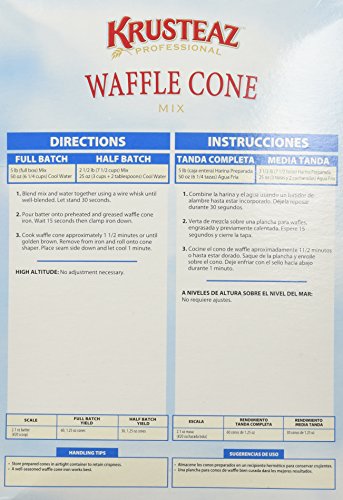 Krusteaz WAFFLE CONE Mix 5lb (2 Bags) Restaurant Quality