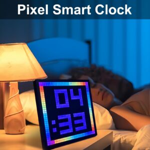 Neonawall LED Pixel Display, Pixel Art with 32 x 32 LED Panel Display APP Control Custom Text Pattern Animation for Gaming Room Decor, Digital Clock, Christmas Gifts