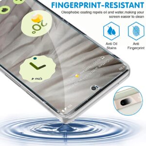 [4+4 Pack] Glass Screen Protector for Google Pixel 7a, 9H Tempered Glass, Ultrasonic Fingerprint Compatible, HD Clear Case Friendly for Google Pixel 7a 5G Glass Screen Protector