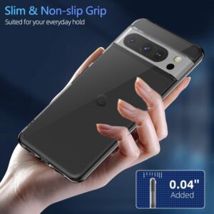 X-level Clear Slim Fit TPU Case for Google Pixel 8 Pro, Ultra-Thin Mobile Phone Cover, Anti-Slip Grip, Scratch Resistant, Wireless, Matte Finish