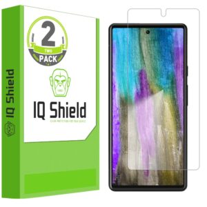 iqshield screen protector compatible with google pixel 7 (2-pack) anti-bubble clear tpu film