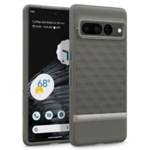 caseology parallax [military grade drop tested] designed for google pixel 7 pro case (2022) - ash gray