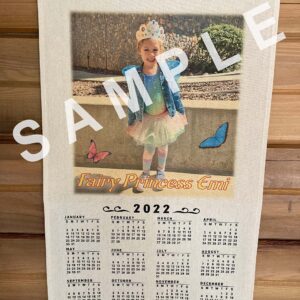 Personalized Photo Cloth Calendar, Photo W/Caption, 12 months calendar from Jan. 2024 - Dec. 2024, Perfect for gifts, office, and home