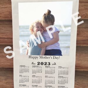 Personalized Photo Cloth Calendar, Photo W/Caption, 12 months calendar from Jan. 2024 - Dec. 2024, Perfect for gifts, office, and home