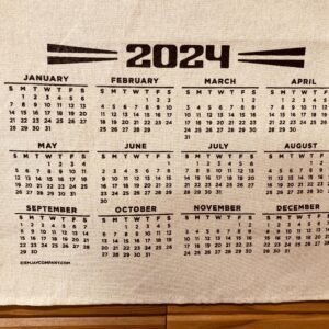 Personalized Photo Cloth Calendar, Photo W/Caption, 12 months calendar from Jan. 2024 - Dec. 2024, Perfect for gifts, office, and home