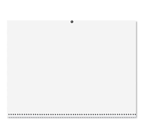 Blank Scrapbook Wall Calendar, Undated, 12-Inch x 9-Inch Size Closed, 18-Inch Size Open, Large Bookstore-Quality, DIY Spiral-Bound Hanging Monthly Calendar for Kitchen & Office, by Current