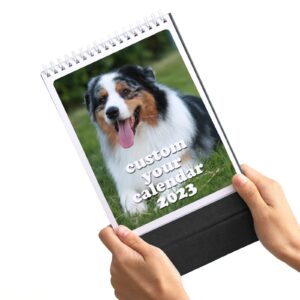 personalized desk custom calendar 2024 personalized calendar with your photo/pet photo, 13 pictures calendar diy gifts for school, office, home,wedding gift