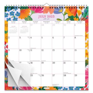 Bonnie Marcus | 2024 12 x 12 Inch 18 Months Monthly Square Wire-O Calendar | Sticker Sheet | July 2023 - December 2024 | Plato | Fashion Designer Stationery