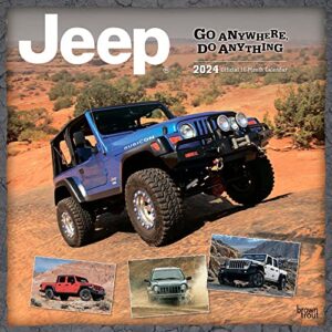 jeep | 2024 official 12 x 24 inch monthly square wall calendar | browntrout | offroad motor car