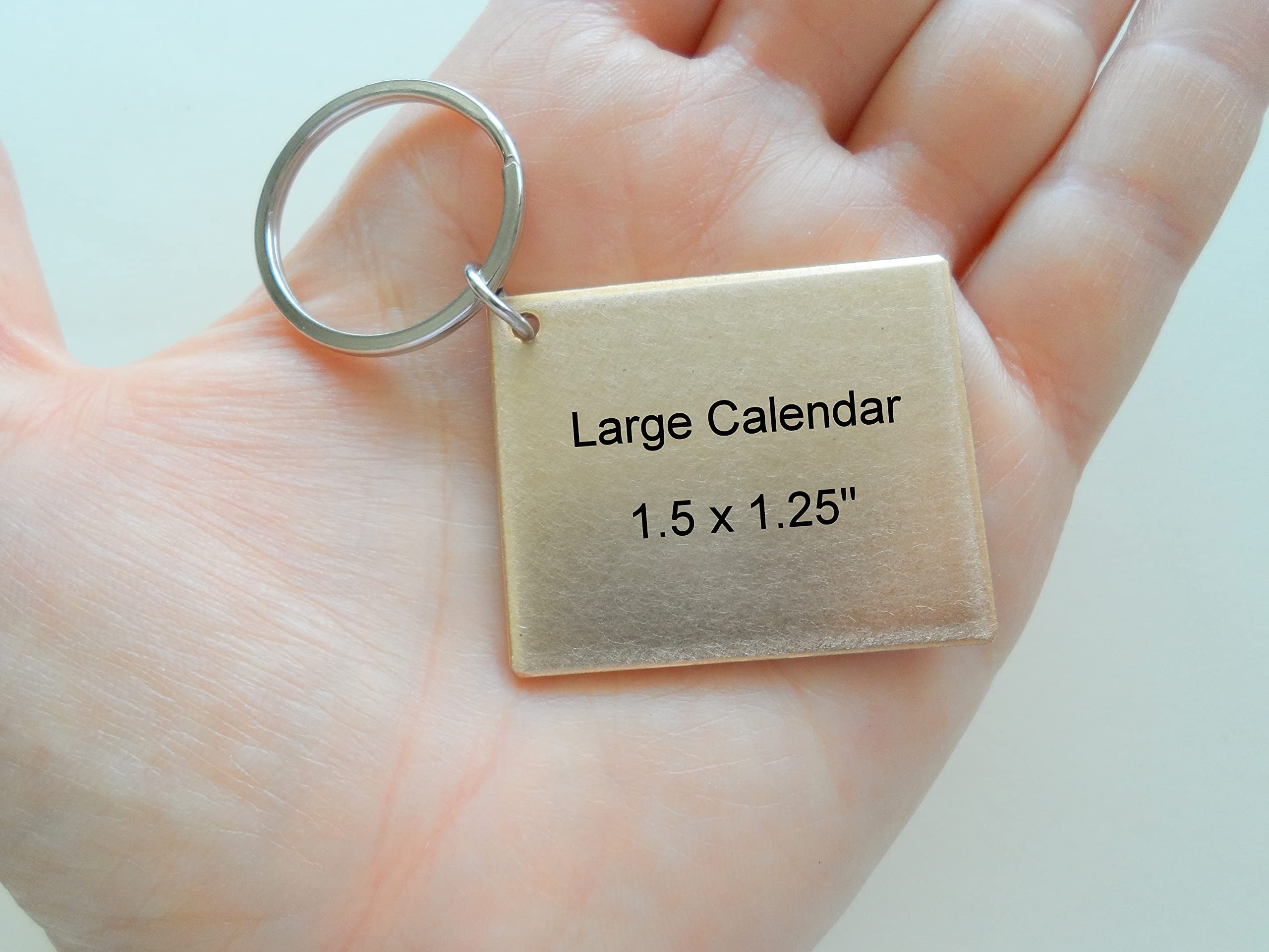 Custom Personalized Bronze Anniversary Calendar Keychain, Anniversary Gift, Husband Wife Key Chain, Boyfriend Girlfriend Gift, Customized Couples Keychain