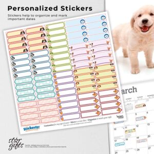 The Beauty of Golden Retriever Puppies | 2024 12 x 24 Inch Monthly Square Wall Calendar | Sticker Sheet | StarGifts | Animals Dog Breeds Puppy