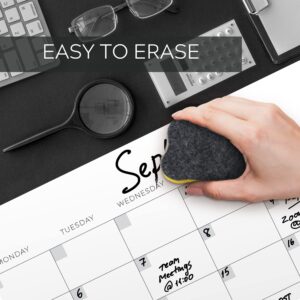 3 Month Dry Erase Wall Calendar for Easy Planning – Erasable 30" x 45" Calendar for White Boards - A Great Planner and Visual Organizer For Your Home or Office Wall