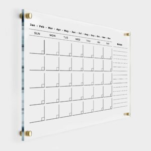 personalized wall calendar 2024 - personalized calendar 2024, dry erase board, wall calendar, monthly and weekly calendar, housewarming gift, custom to-do list