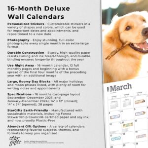 The Beauty of Golden Retrievers | 2024 14 x 24 Inch Monthly Deluxe Wall Calendar | Sticker Sheet | StarGifts | Animal Dog Breeds