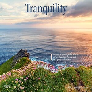 tranquility | 2024 12 x 24 inch monthly square wall calendar | browntrout | inspiration quotes