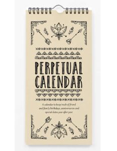 inkdotpot tribal arrow rustic perpetual calendar birthday wall hanging anniversary special event reminder calendar book journal stationary wall hanging birthday gift card planner organizer