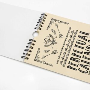 Inkdotpot Tribal Arrow Rustic Perpetual Calendar Birthday Wall Hanging Anniversary Special Event Reminder Calendar Book Journal Stationary Wall Hanging Birthday Gift Card Planner Organizer