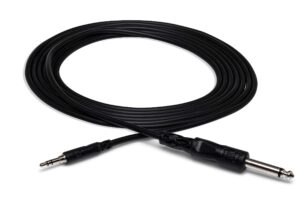 hosa cmp-103 1/4" ts to 3.5 mm trs mono interconnect cable, 3 feet,black