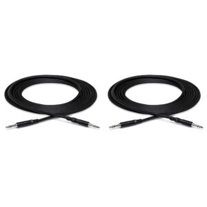 hosa cmm-105 3.5 mm trs to 3.5 mm trs stereo interconnect cable, 5 feet (pack of 2)