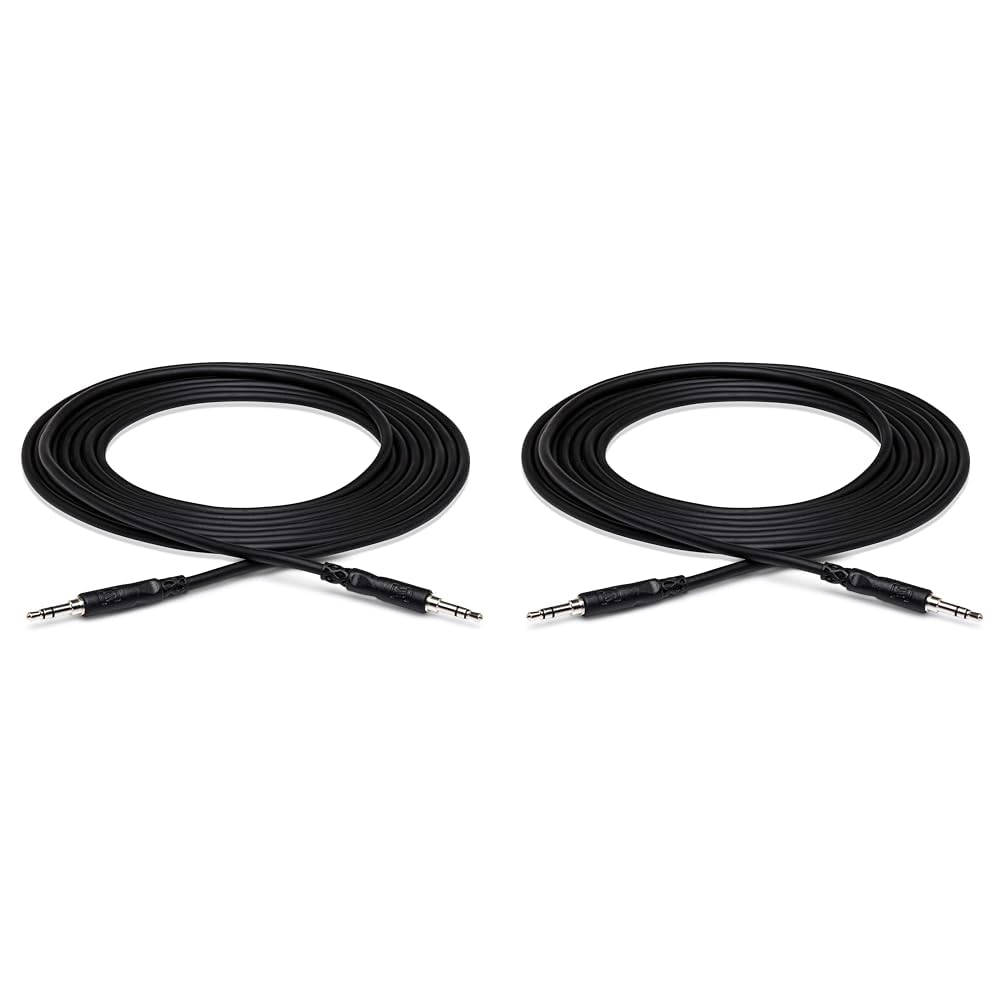 HOSA CMM-105 3.5 mm TRS to 3.5 mm TRS Stereo Interconnect Cable, 5 Feet (Pack of 2)