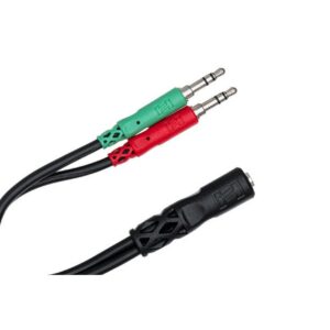 HOSA YMM-107 3.5mm TRRSF to Dual 3.5mm TRS Breakout Cable