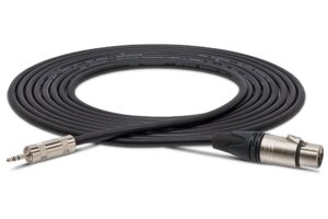 hosa mxm-001.5 camcorder microphone cable, neutrik xlr3f to hosa 3.5 mm trs, 1.5 ft