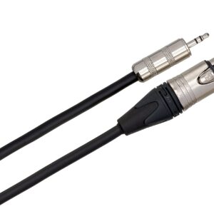 Hosa MXM-001.5 Camcorder Microphone Cable, Neutrik XLR3F to Hosa 3.5 mm TRS, 1.5 ft