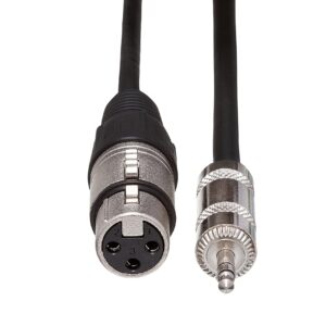 Hosa MXM-001.5 Camcorder Microphone Cable, Neutrik XLR3F to Hosa 3.5 mm TRS, 1.5 ft