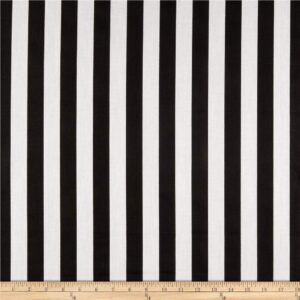 richland textiles 1 in. stripe black/white fabric by the yard