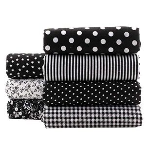 shuanshuo black series floral cotton fabric textile quilting patchwork fabric fat quarter bundles fabric for scrapbooking cloth sewing diy crafts pillows 50x50cm 7pcs/lot