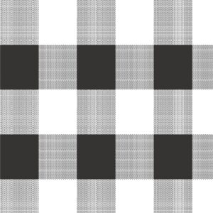 stitch & sparkles 100% cotton duck 45" width buffalo plaid black & white color sewing fabric by the yard