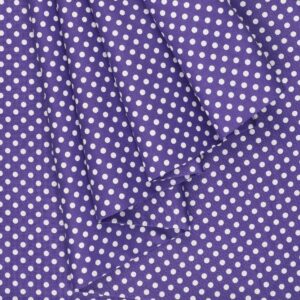 Mook Fabrics Cotton Polka Dot, Purple Cut by The yard