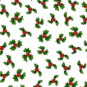 loralie designs lotsa holly white fabric by the yard for quilting