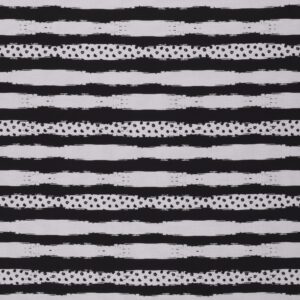 mook fabrics cotton vintage pumpkin stripe, black & white 15 yard bolt