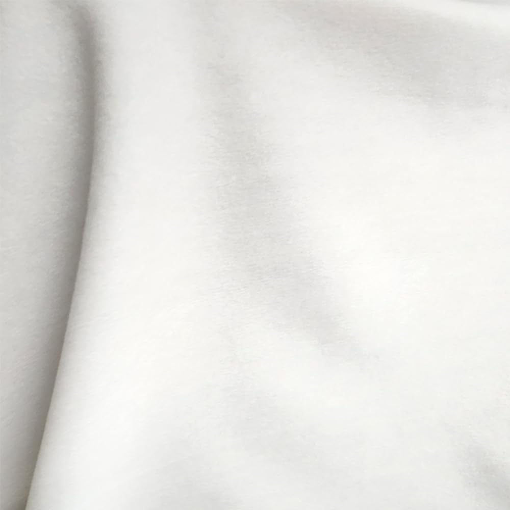 Pico Textiles 1 Yard - White Polyester Sweatshirt Fleece Fabric - Sold by The Yard - Ideal for Hoodies, Pullovers, Sweatshirts and Sweatpants