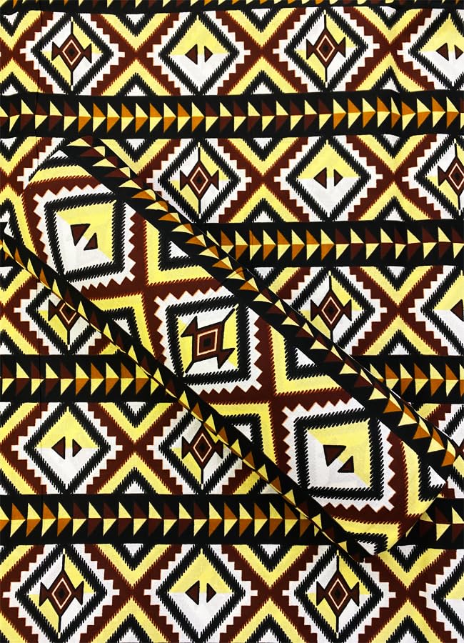 Exclusive Angola Ankara Design-Red, Ivory-Cream, Brown, White, Black -African Wax Print Fabrics- Sell for 6 Yards- 100% Cotton